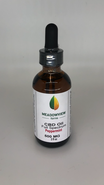 0500 mg Full Spectrum CBD Oil Peppermint - Meadowview Farms
